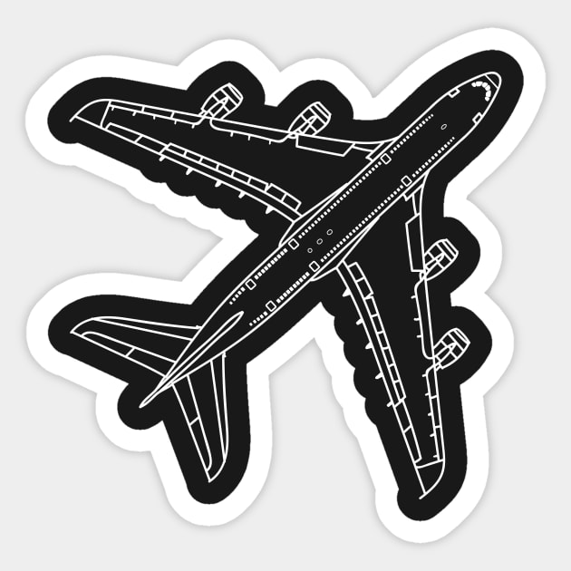 Airbus A380 plane - Airbus A380 Airplane - Sticker | TeePublic
