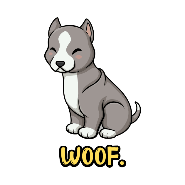 Chibi Kawaii Pitbull Dog - Dog - T-Shirt | TeePublic