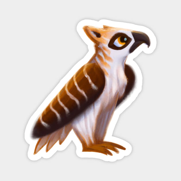 Cute Hawk Drawing - Cute Hawk - Magnet | TeePublic