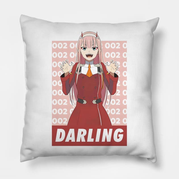 Zero two - Zero Two Darling In The Franxx - Pillow | TeePublic