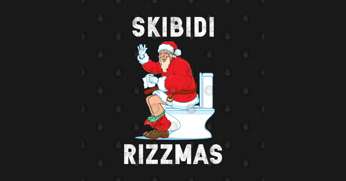 Skibidi Rizzmas Funny Toilet Santa White Elephant Christmas - Skibidi ...