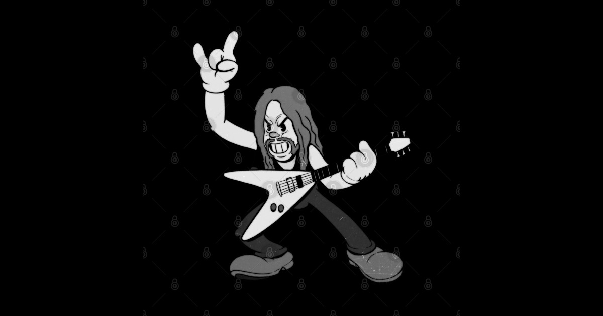 Metal singer in 1930s rubber hose cartoon cuphead style! - Metalhead ...