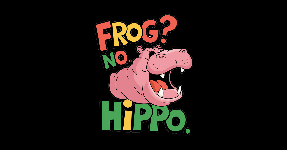 frog no hippo meme - Frog No Hippo Meme - Sticker | TeePublic