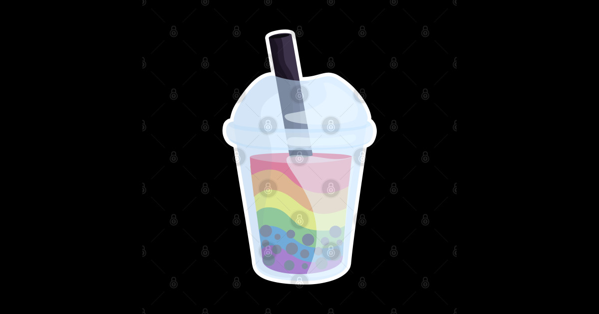 LGBTQ Kawaii Bubble Tea - Lgbt - Sticker | TeePublic