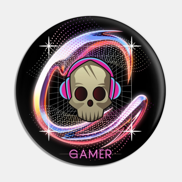 Futuristic Gamer Console Gaming Aesthetic - Gamer - Pin | TeePublic
