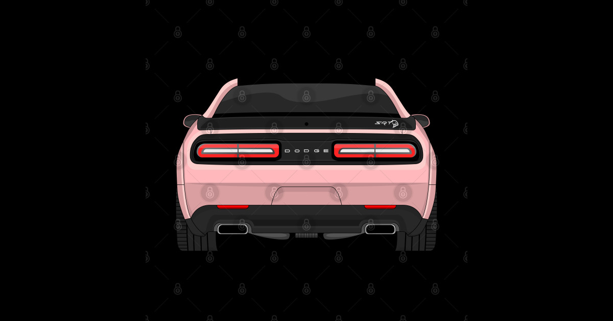 HELLCAT REAR PINK - Dodge Hellcat Challenger - T-Shirt | TeePublic