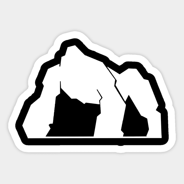 Blocky Silverback Gorilla Silhouette White - Blocky Silverback Gorilla ...