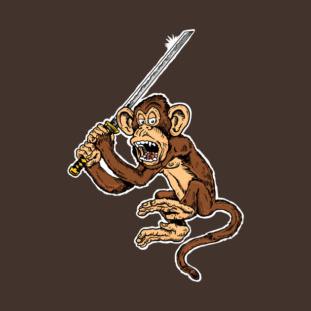 Samurai Monkey - Samurai - T-Shirt | TeePublic