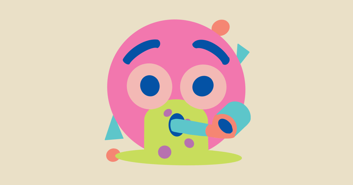 Trippy Party Psychedelic Vomit Emoji - Party - T-Shirt | TeePublic