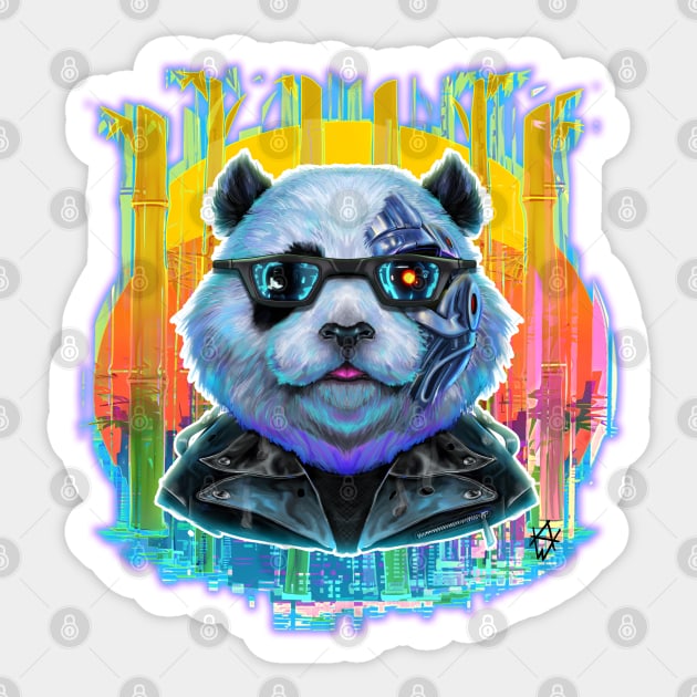 Panda-nator: Furry Fury! - Terminator - Sticker | TeePublic