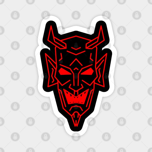 Low Poly Devil Outline - Devil - Magnet | TeePublic