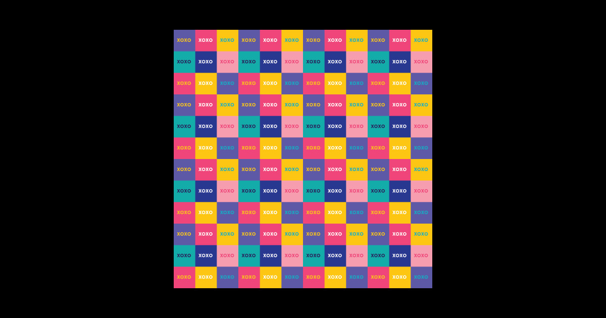 XOXO color pop art - Pattern - Sticker | TeePublic