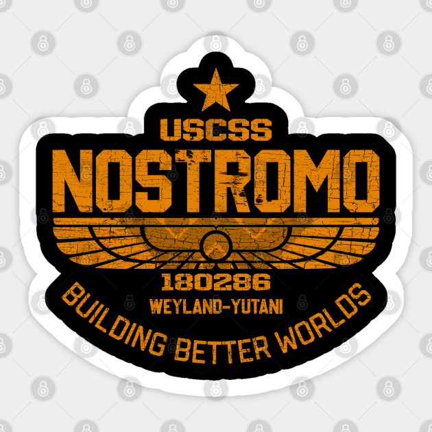 USCSS NOSTROMO Distressed - Alien - Sticker | TeePublic