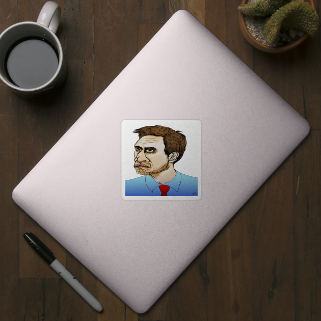 Ed Miliband Cartoon Caricature - Pen - Sticker | TeePublic
