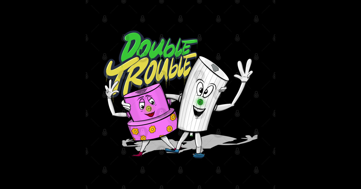 Graffiti Style Double Trouble - Graffiti Style - Sticker | TeePublic