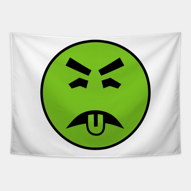 Yuck Emojis, Yuk Symbol - Mr Yuck Means No Stay Away - Tapestry | TeePublic