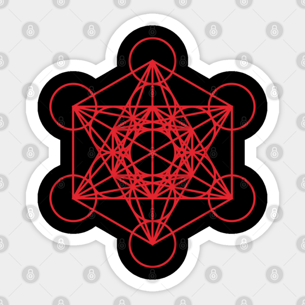 Here's a Cool Sacred Geometry Metatron's Cube Vivid Color Design ...