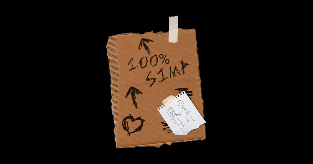 100% SIMP - Simp - Sticker | TeePublic