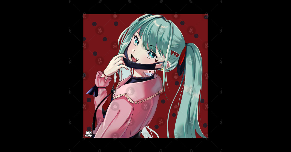 Deco 27 vampire miku - Hatsune Miku - Sticker | TeePublic