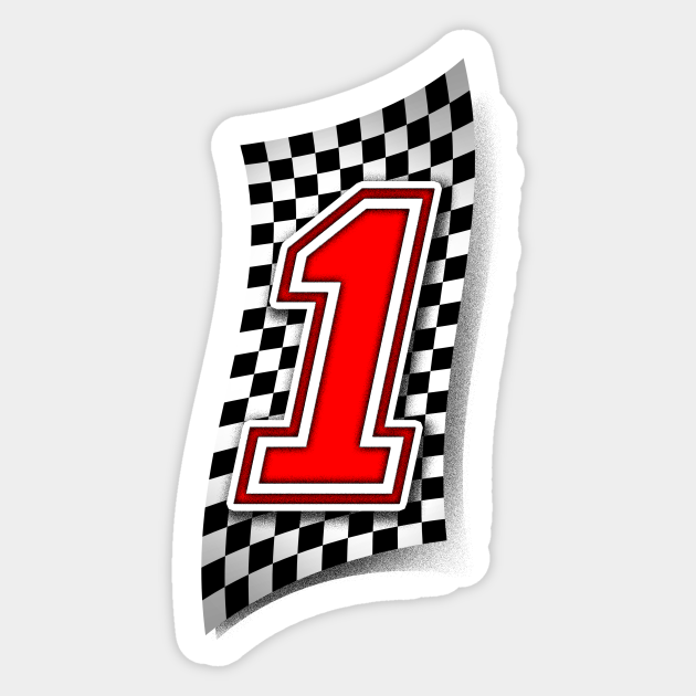 Racer Number 1 - Race Fan - Sticker | TeePublic