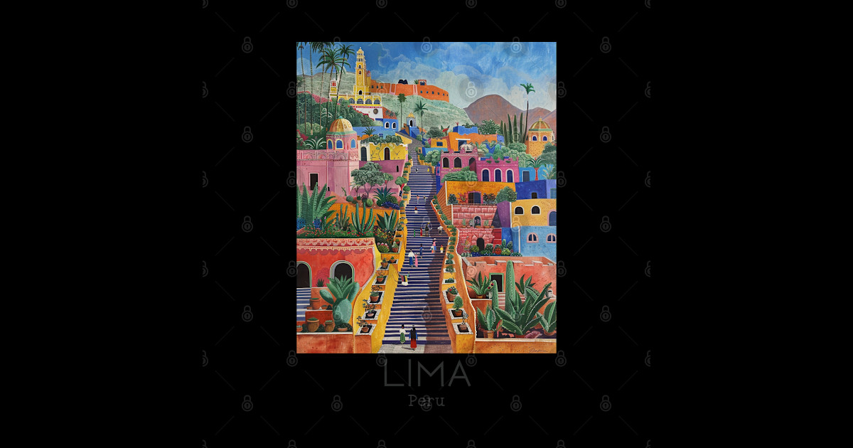 A Vintage Travel Illustration of Lima - Peru - Lima - Sticker | TeePublic