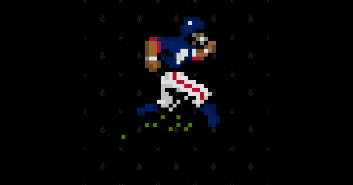 16-Bit Football - New York - Retro - Sticker | TeePublic