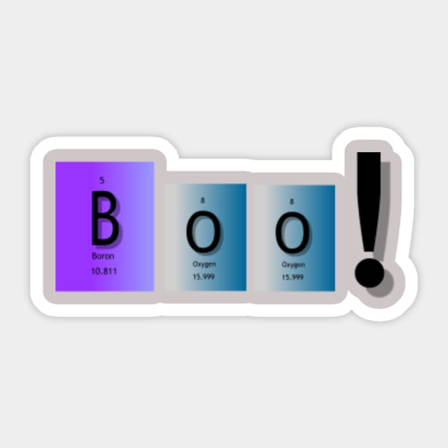 Boo period table elements - Boo Period Table Elements - Sticker | TeePublic