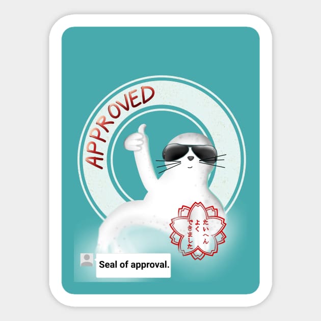 Pun seal of approval - Pun Art - Sticker | TeePublic