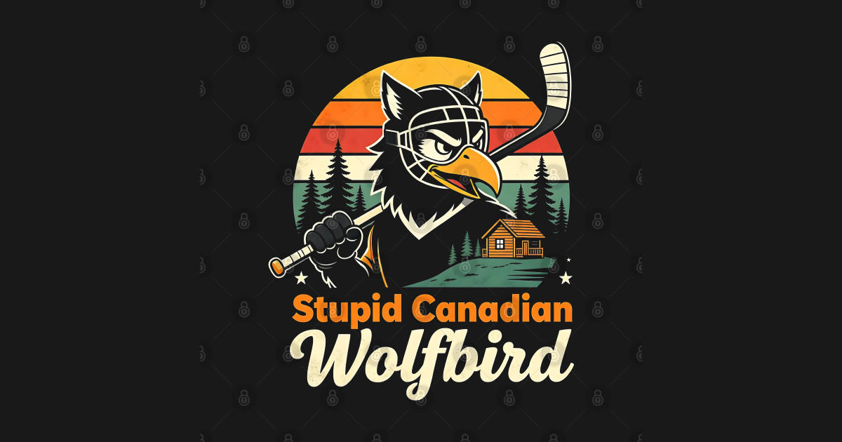 Funny Canadian Loon Sports Meme Vintage Style - Wolf Bird Canadian Meme ...
