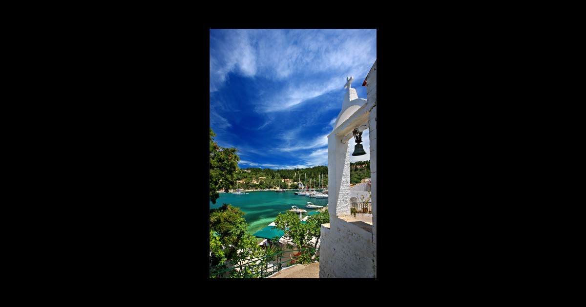 Lakka village - Paxos island - Paxos - Sticker | TeePublic