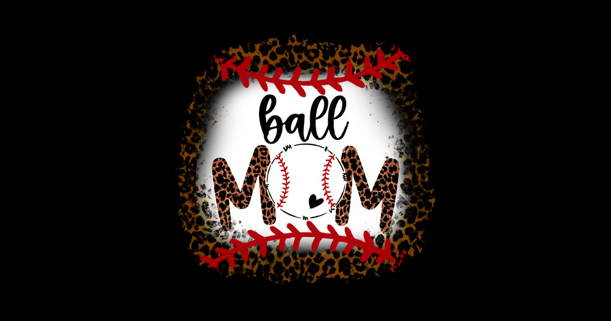 Ball Mom Leopard Ball Mom Baseball Mom - Mothers Day Gift - Sticker ...