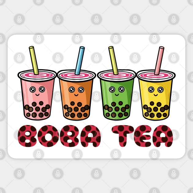 Kawaii Cute Boba Tea - Boba Tea - Sticker | TeePublic