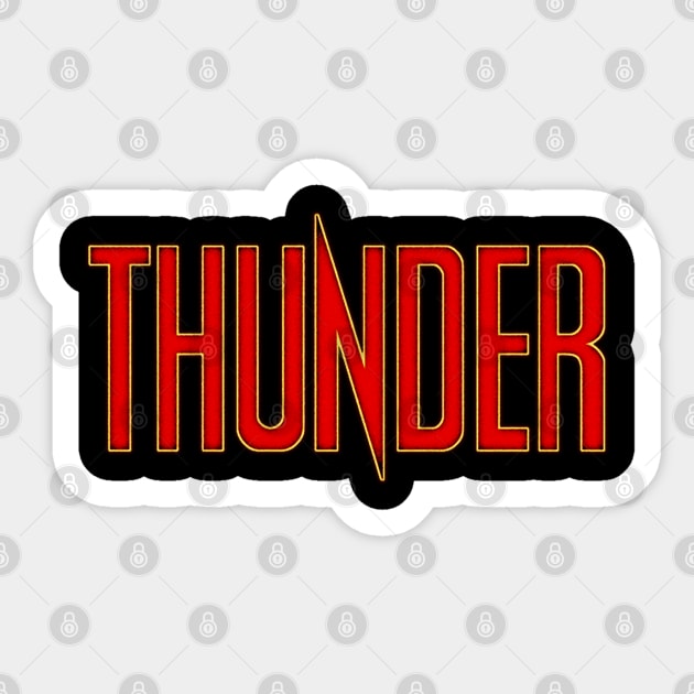 Thunder Logo Distressed - Thunder - Sticker | TeePublic