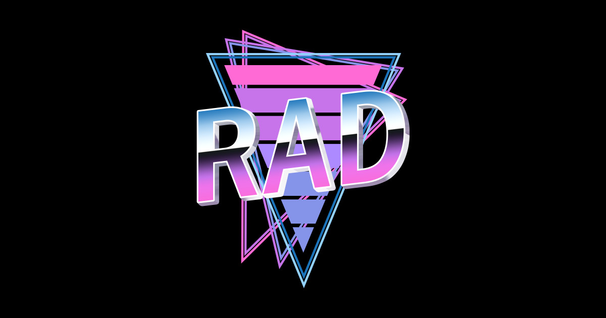 Rad 80s Vaporwave Nostalgia Retro 80s - Vaporwave - Sticker | TeePublic