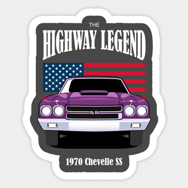 Chevy Chevelle SS 1970 Classic Car American - Chevelle - Sticker ...