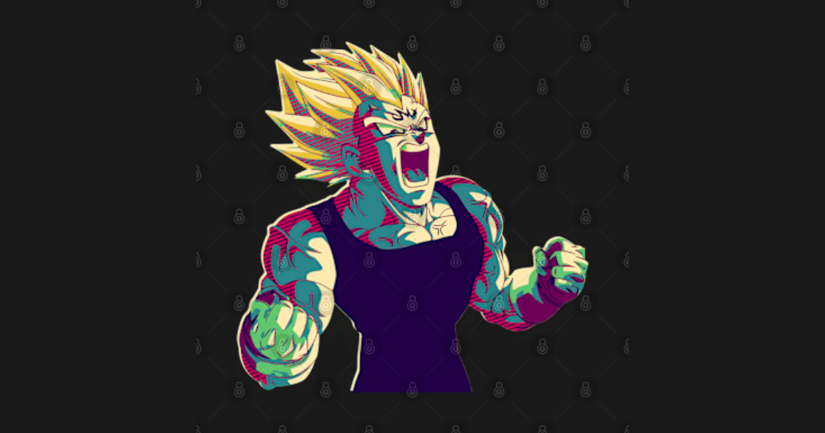 Majin Vegeta Retro 80s - Majin Vegeta - T-Shirt | TeePublic