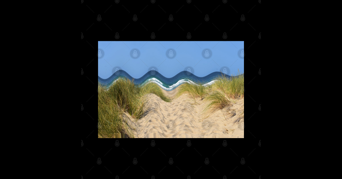 Distorted Tasmanian Landscape - Tasmania - Sticker | TeePublic