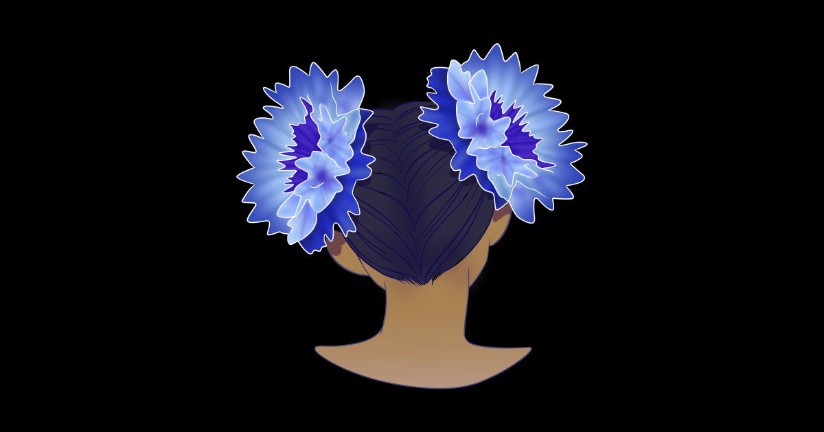 Bachelor Button Buns - Flowers - Sticker | TeePublic