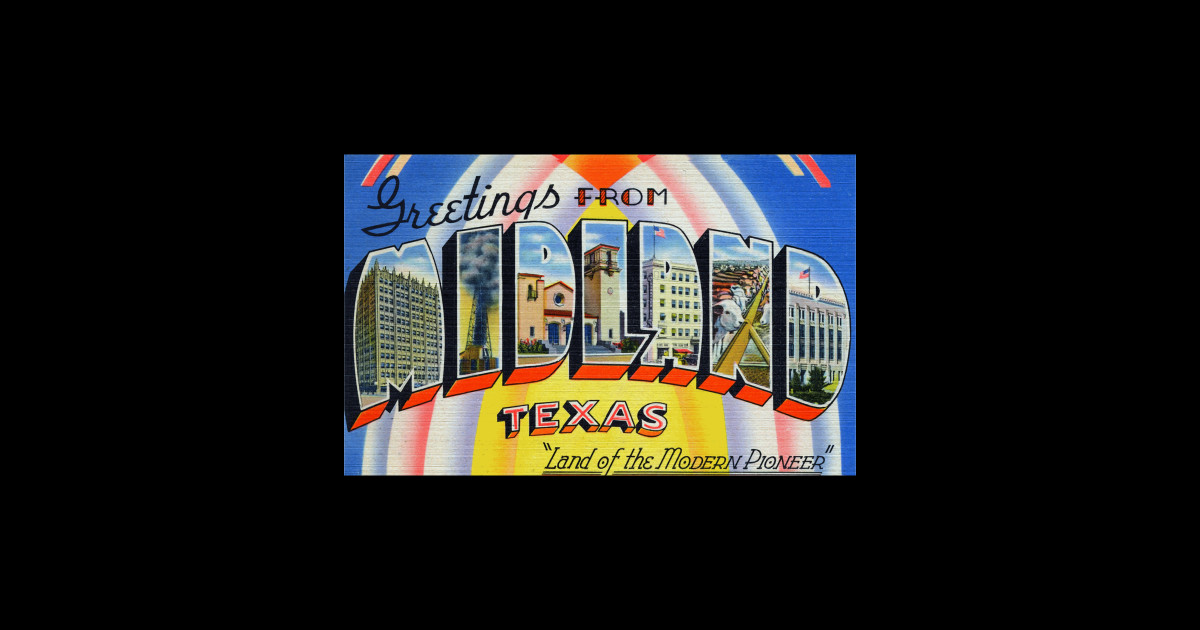 Greetings from Midland, Texas - Vintage Large Letter Postcard - Texas ...