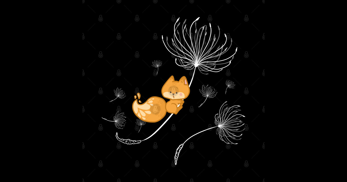 Floating Fox - Fox Lover Gift - Sticker | TeePublic