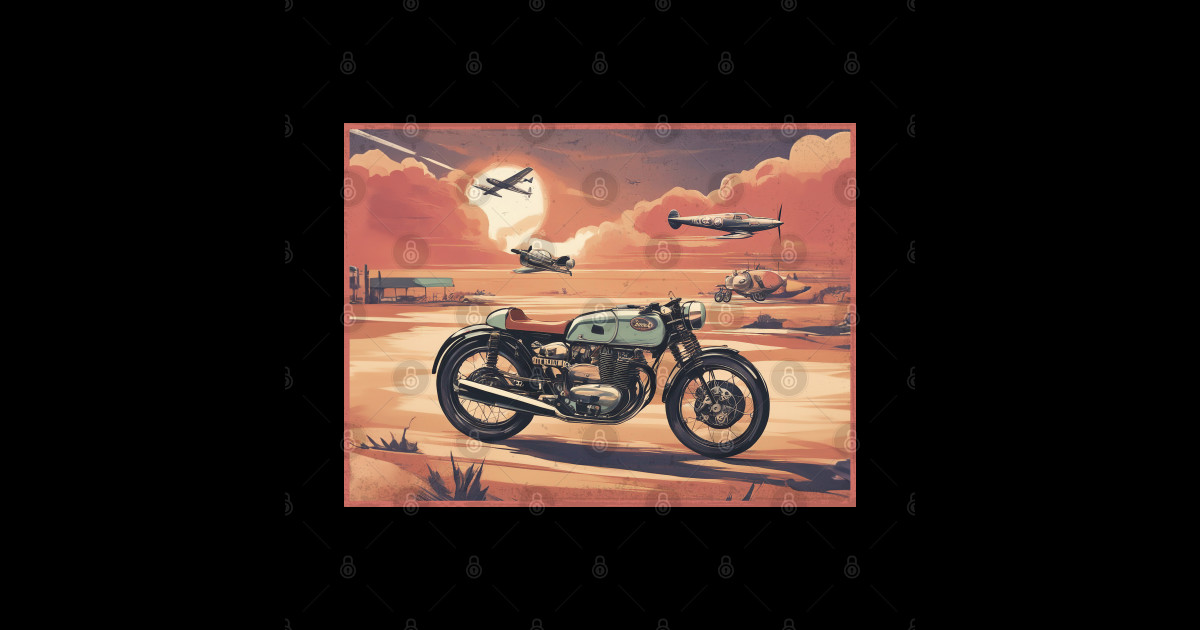 Vintage Cafe racer 50s vibe motorcycle - Cafe Racer Motorcycle ...