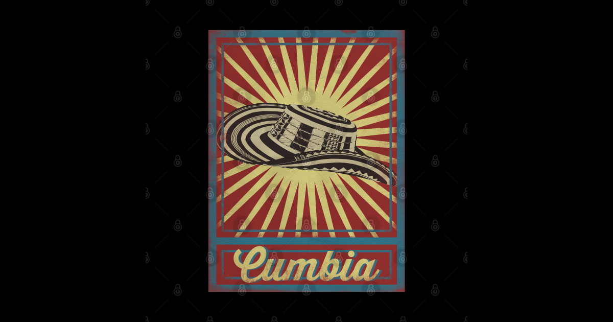 Cumbia Poster - Colombia - Sticker | TeePublic