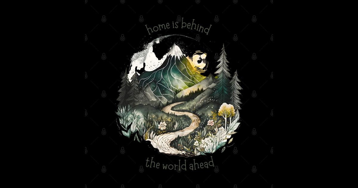 Home Is Behind, the World Ahead - Lonely Mountain - Watercolor Art ...