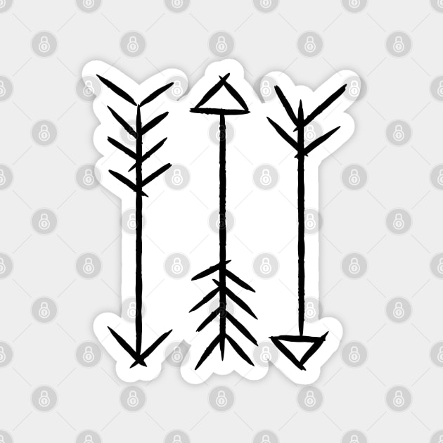 Black and White Abstract Arrows - Arrows - Magnet | TeePublic