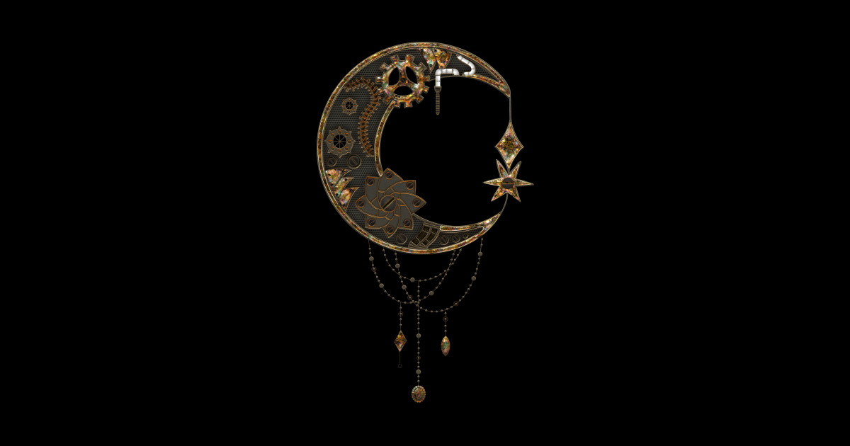 Noble steampunk moon with gears - Noble Steampunk Moon With Gears ...