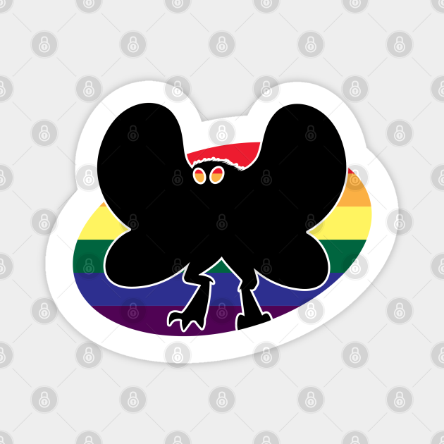 Rainbow Mothman Cryptid Pride - Mothman - Magnet | TeePublic