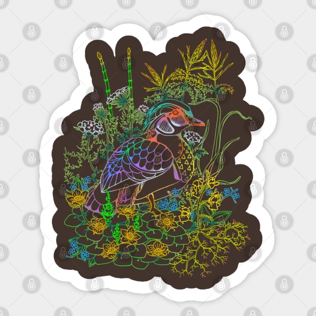 Wood Duck - Duck - Sticker | TeePublic