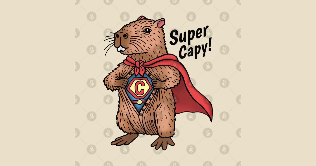 Super Capy Capybara - Super Capy - T-Shirt | TeePublic