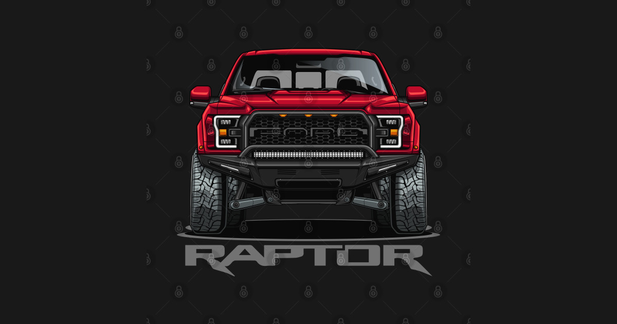 F-150 SVT Raptor (Rapid Red Metallic) - Ford F150 Raptor - T-Shirt ...
