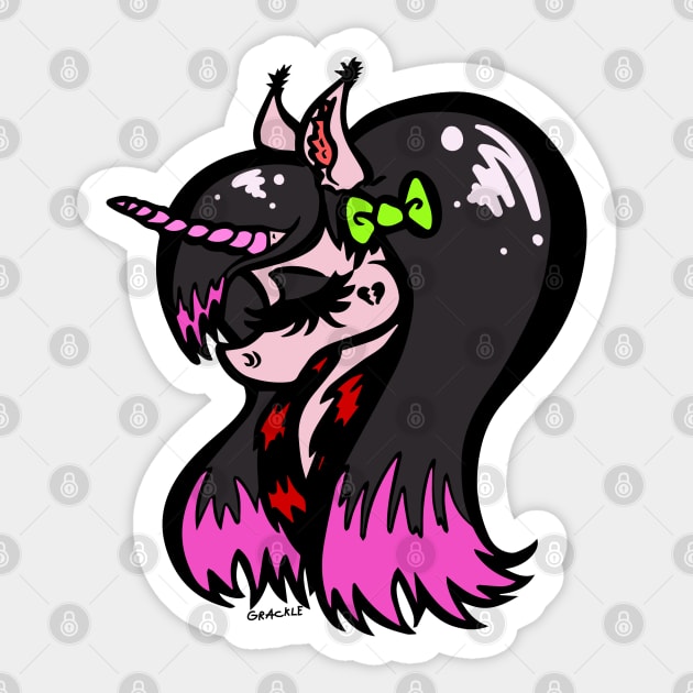 Emo Unicorn - Unicorn - Sticker | TeePublic